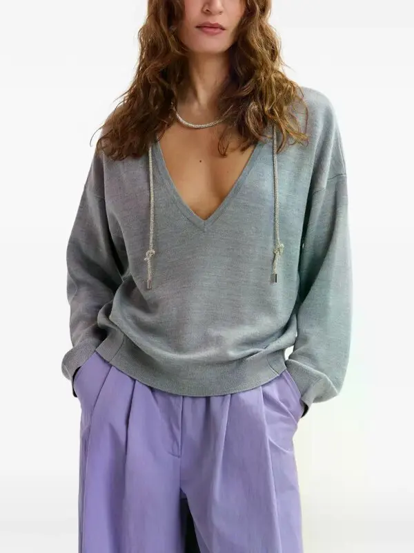 Essentiel Antwerp Chain-detail V-neck Sweater