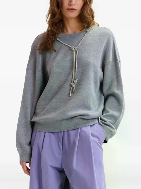 Essentiel Antwerp Chain-detail V-neck Sweater