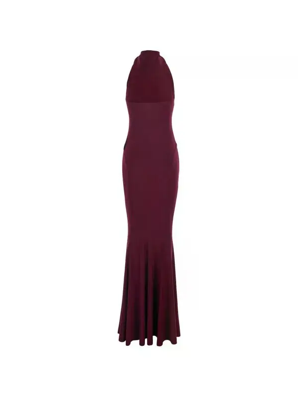 Norma Kamali Halterneck Mermaid Gown - Red