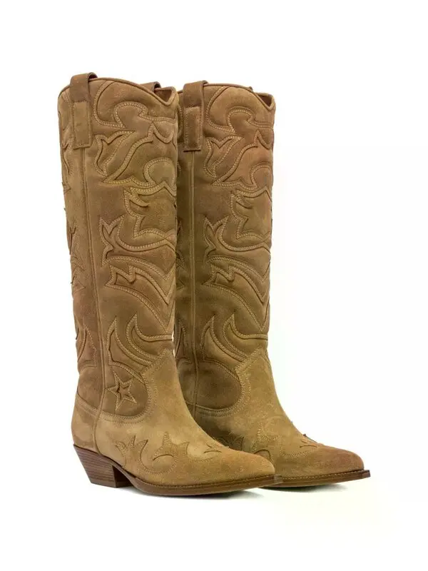 BUTTERO® Embossed Detail Cowboy Boots
