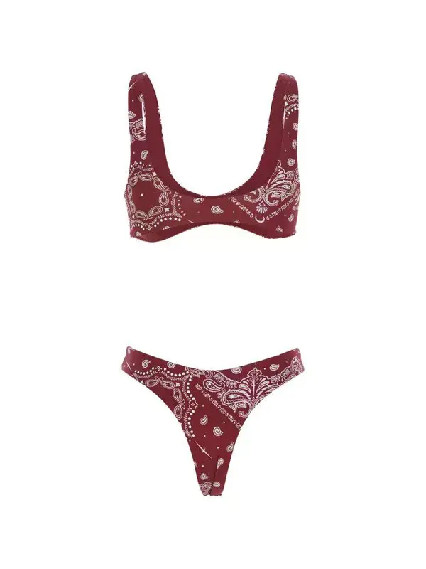 VENUJA Paisley-print Two-piece Bikini Set