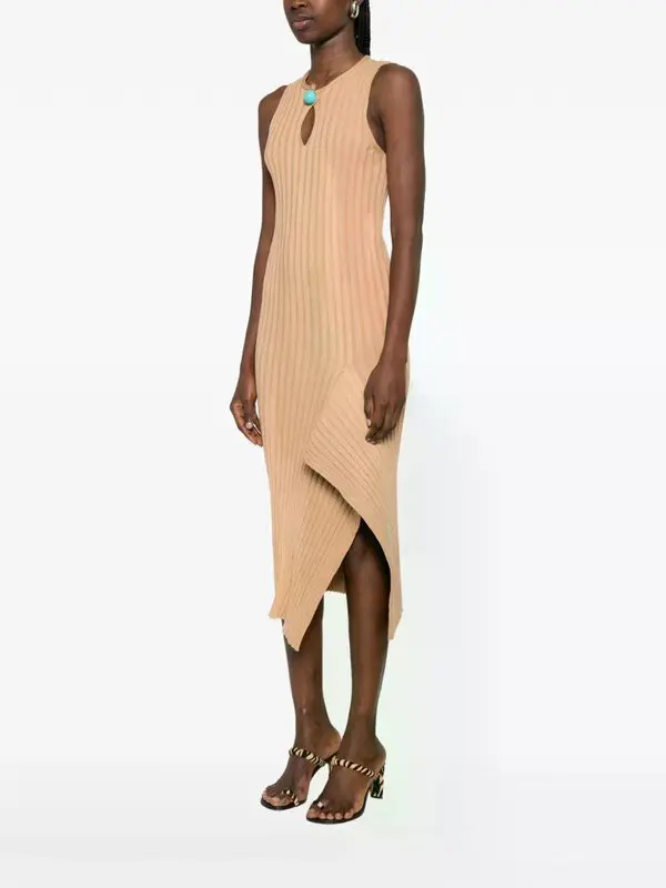 Stella McCartney Asymmetric Ribbed Vest - Neutrals