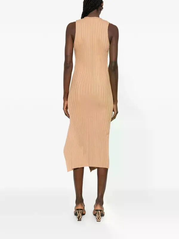 Stella McCartney Asymmetric Ribbed Vest - Neutrals