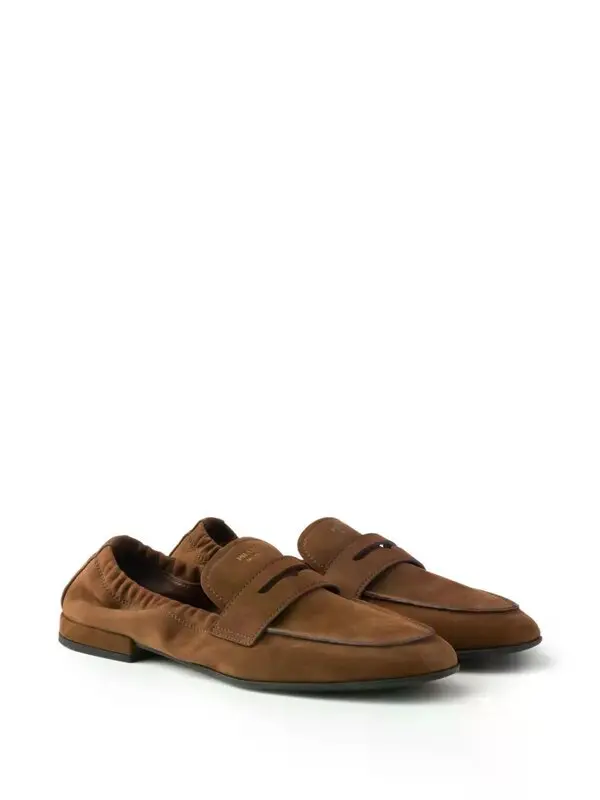 Prada Leather Loafers - Brown