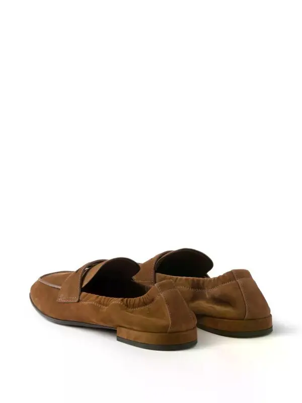 Prada Leather Loafers - Brown