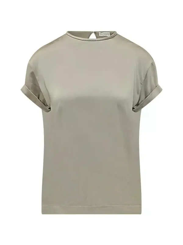 Brunello Cucinelli Rolled-sleeve T-shirt - Neutrals