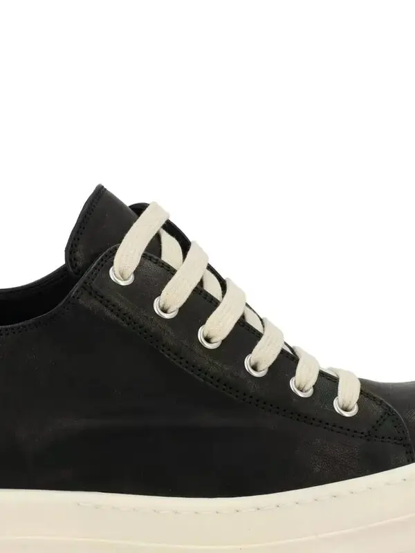 Rick Owens Leather Sneakers - Black