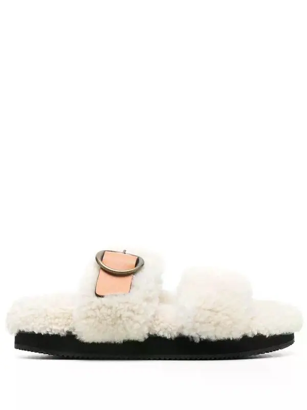 Isabel Marant Étoile Shearling Buckle Sandals