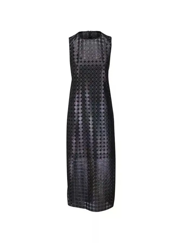 Akris Circular-pattern Sleeveless Midi Dress