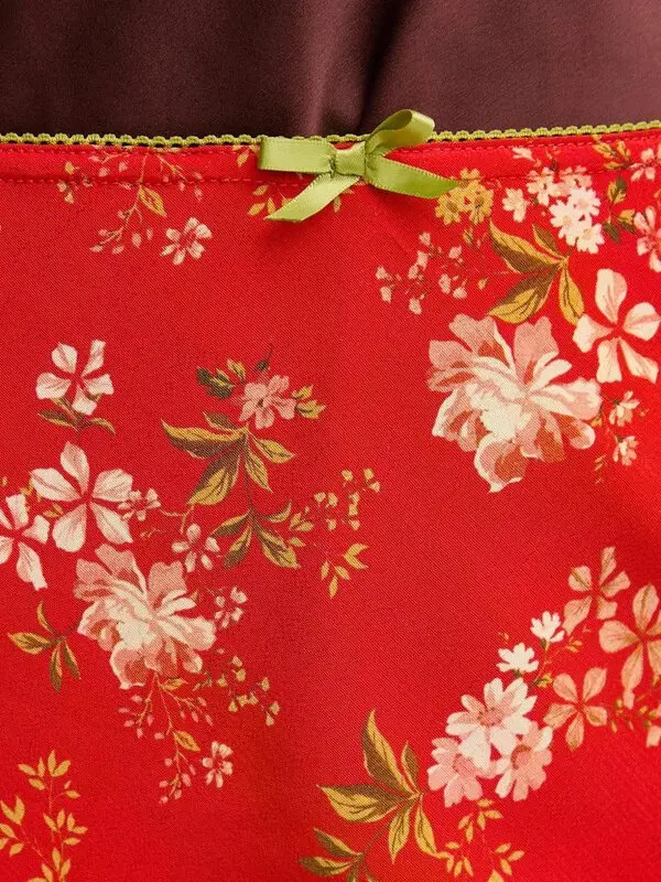 NEVER FULLY DRESSED Floral Long Skirt