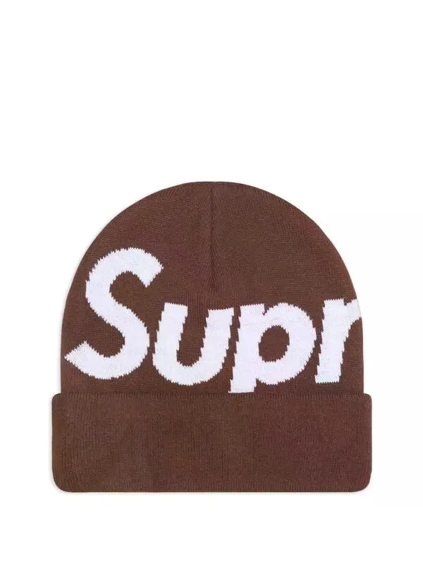 Supreme Logo Beanie - Brown