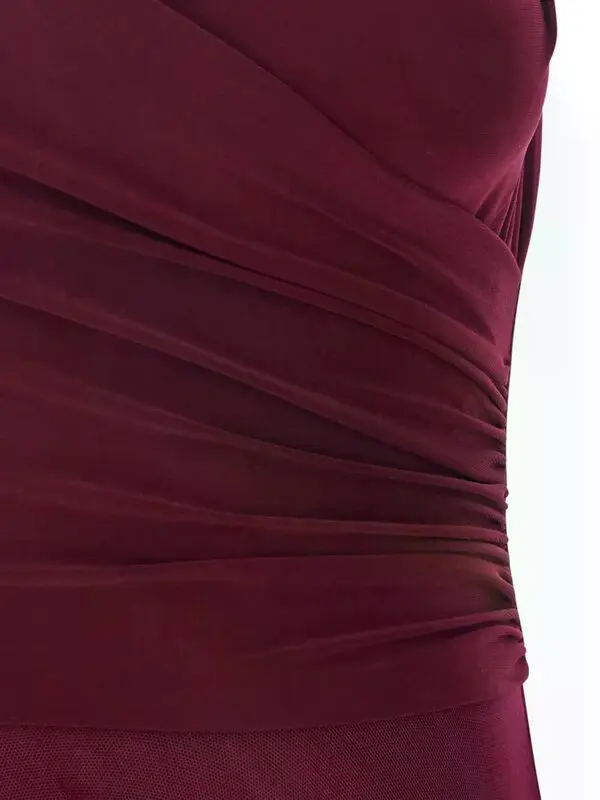 Norma Kamali Cayla Draped Dress - Purple