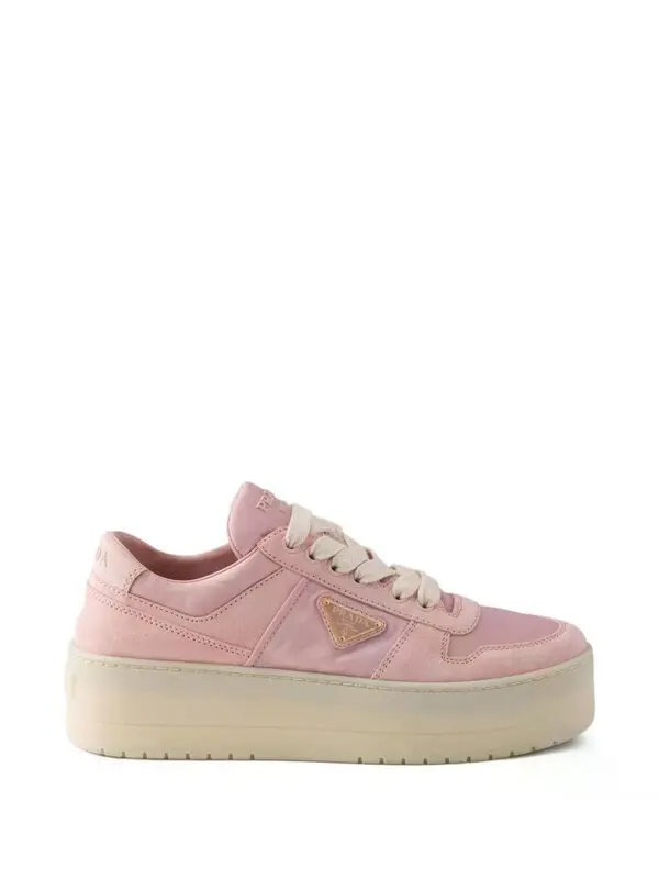 Prada Downtown Bold Re-nylon And Suede Sneakers