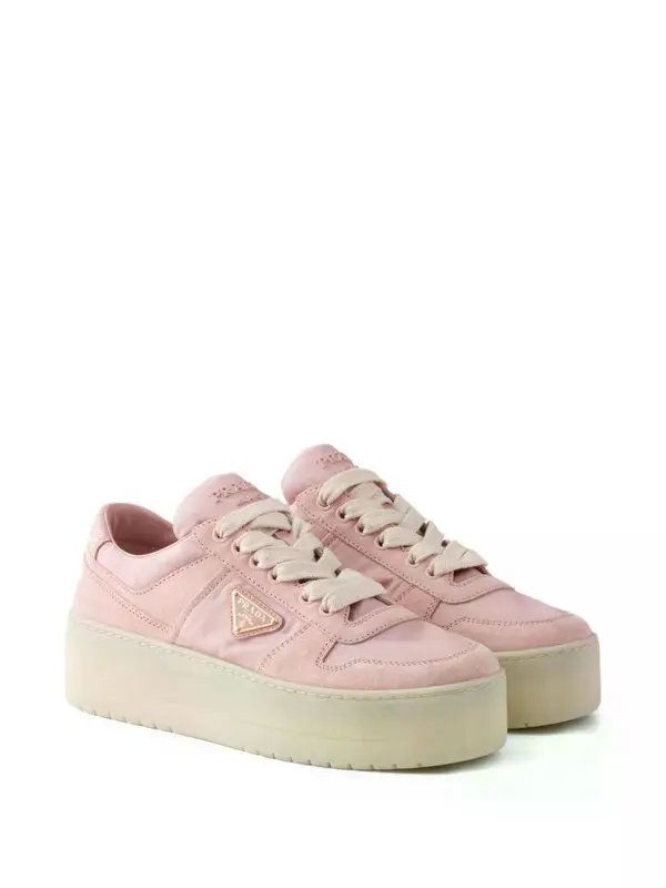 Prada Downtown Bold Re-nylon And Suede Sneakers