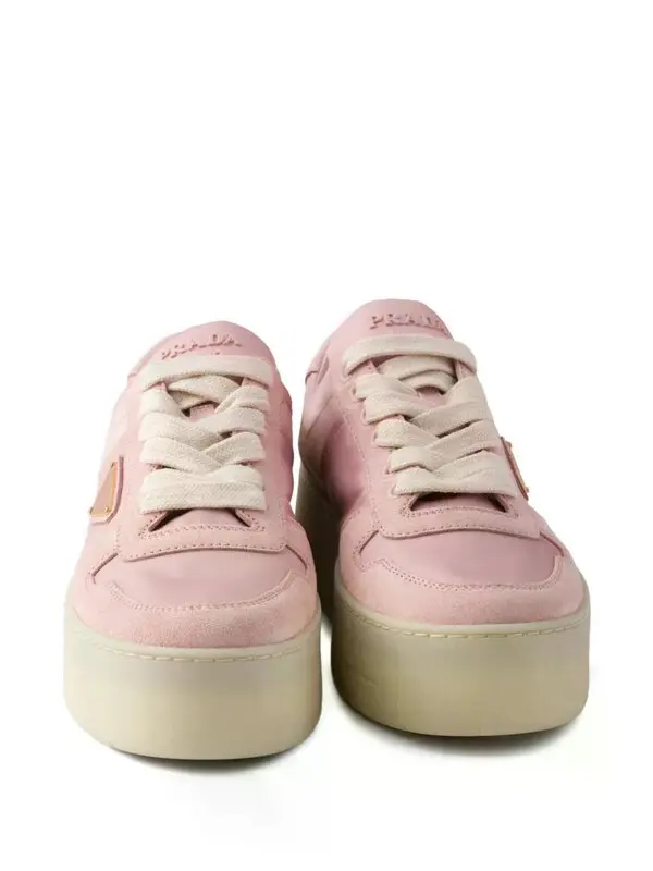 Prada Downtown Bold Re-nylon And Suede Sneakers