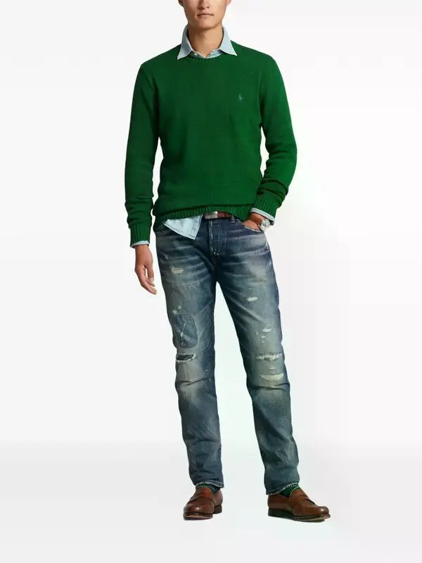 Polo Ralph Lauren Embroidered Crewneck Sweater - Green