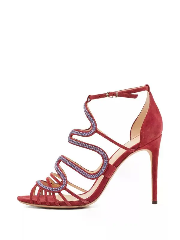 ALEXANDRE BIRMAN Burgundy Suede Stiletto Sandals