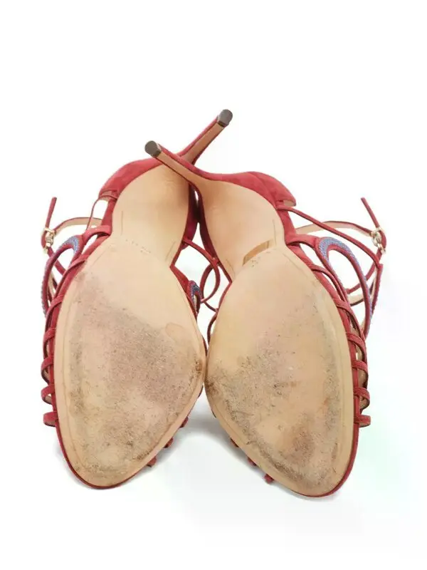 ALEXANDRE BIRMAN Burgundy Suede Stiletto Sandals