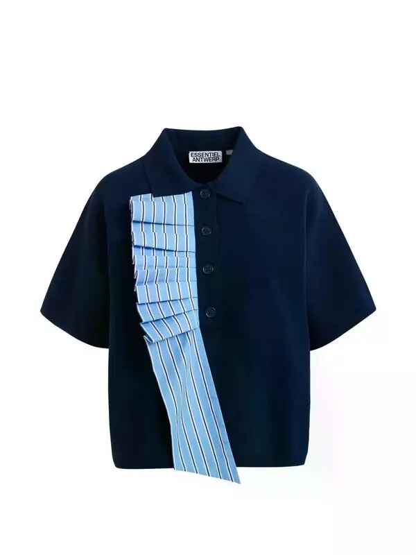 Essentiel Antwerp Ruffled-trim Polo Top