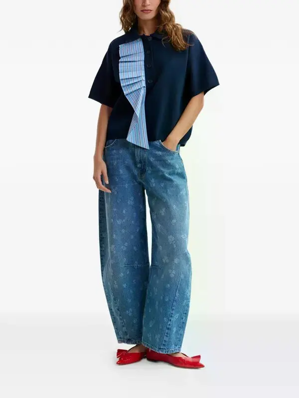 Essentiel Antwerp Ruffled-trim Polo Top