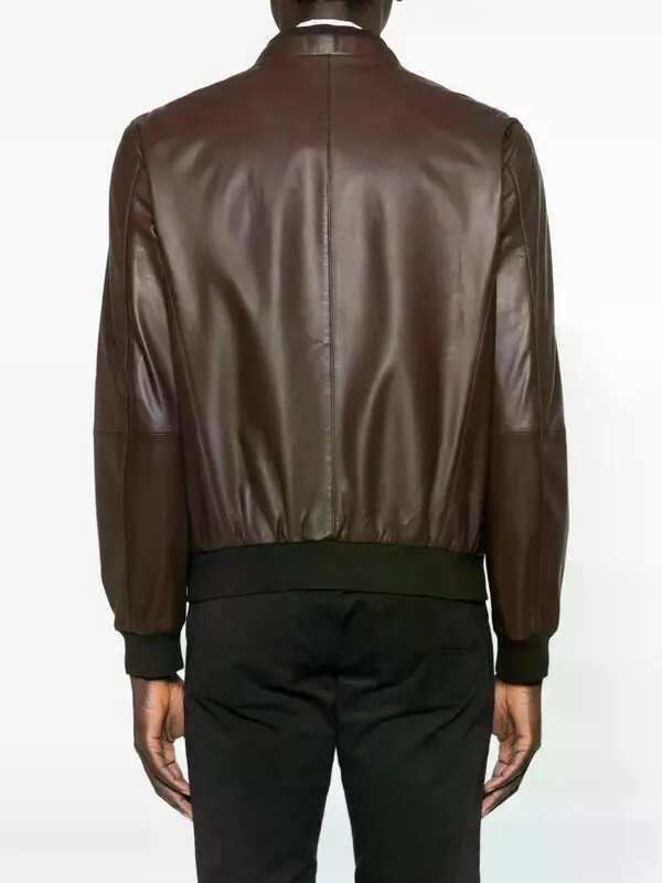 Corneliani Leather Zip-up Jacket