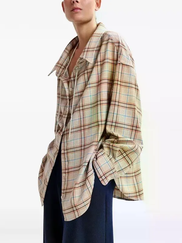 Essentiel Antwerp Plaid Rhinestone Shirt