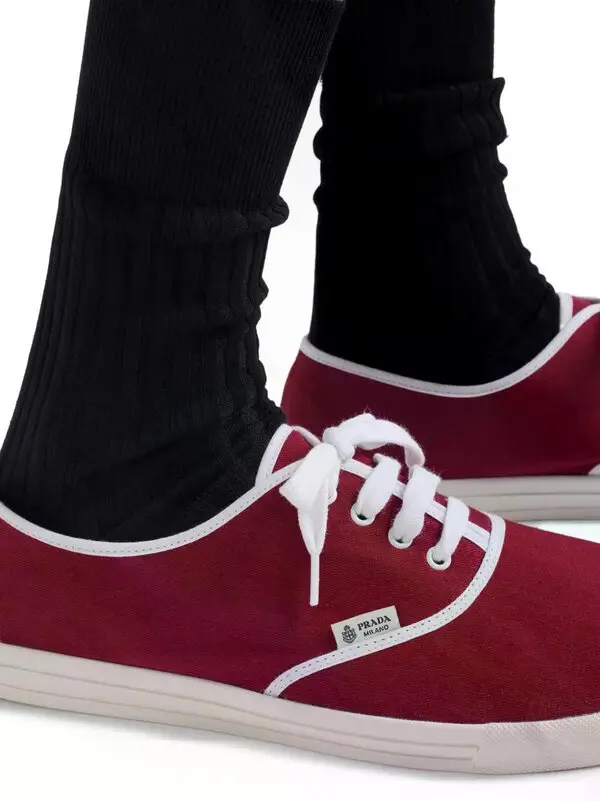 Prada Lace-up Sneakers - Red