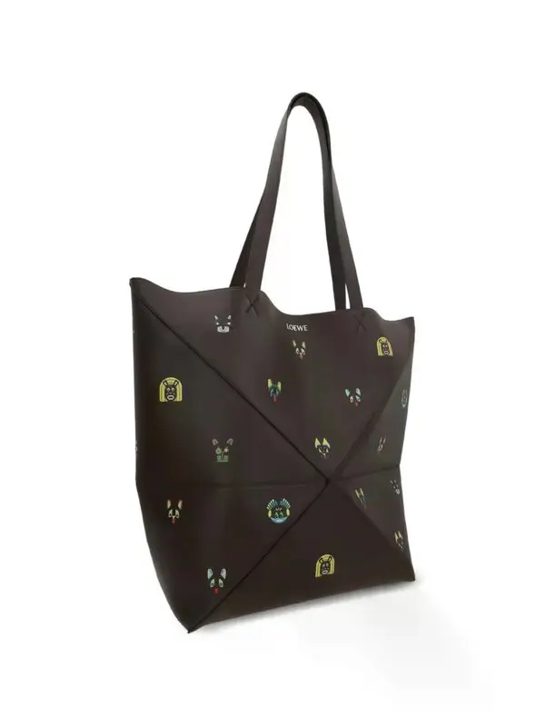 Loewe Graphic Print Shoulder Bag - Brown