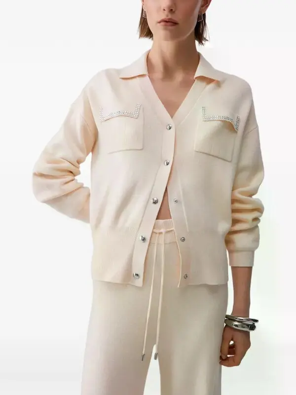 Liu Jo Bead-embellished Cardigan - Neutrals
