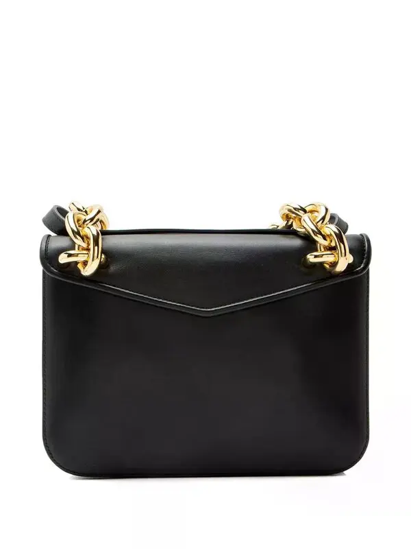 Bottega Veneta Leather Chain-strap Shoulder Bag - Black