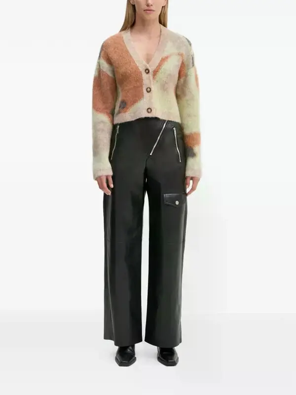 Nanushka Buttoned Cropped Cardigan - Neutrals