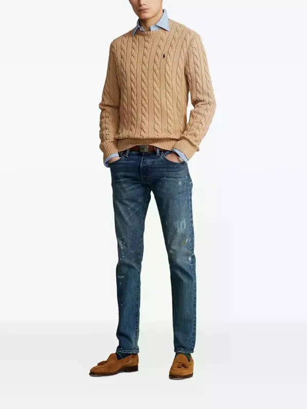 Polo Ralph Lauren Cable-knit Logo-embroidered Sweater