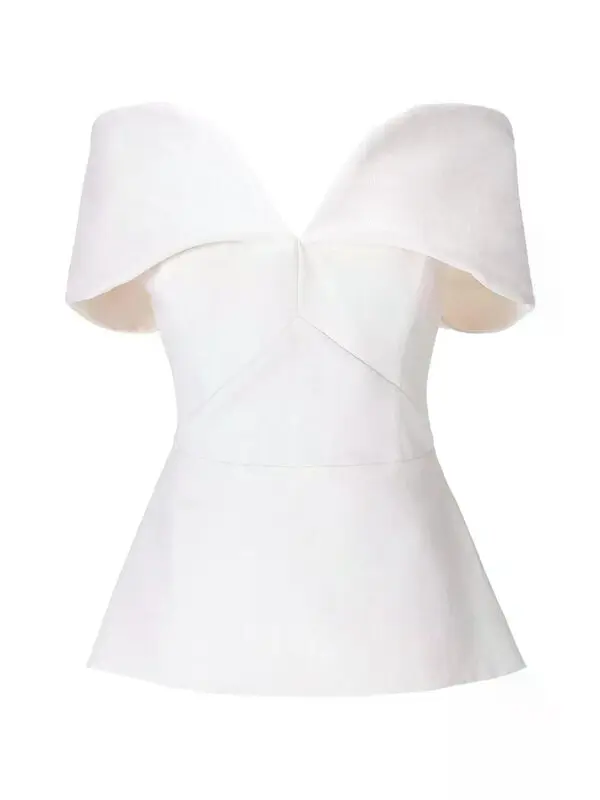 MOOS STUDIO Off-shoulder Peplum Top