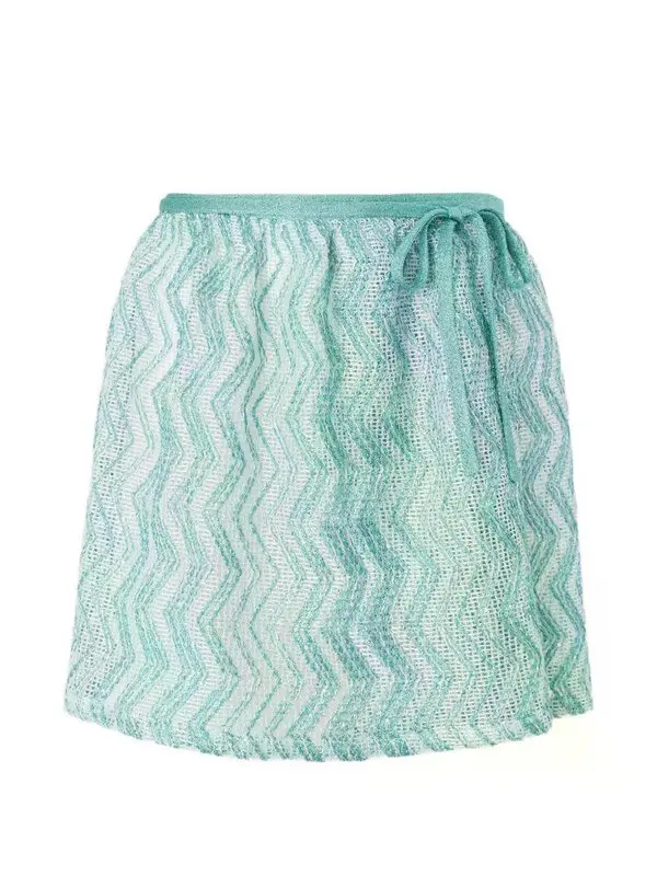 Missoni Zigzag-pattern Side-tie Mini Skirt