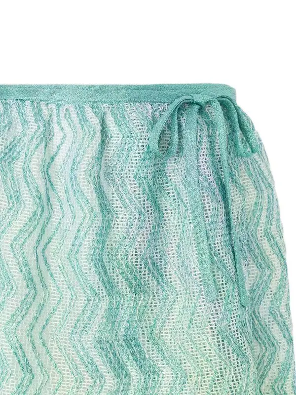 Missoni Zigzag-pattern Side-tie Mini Skirt