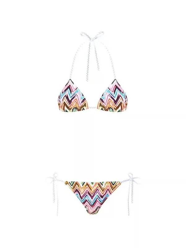 Missoni Zigzag-pattern Bikini Set - Pink