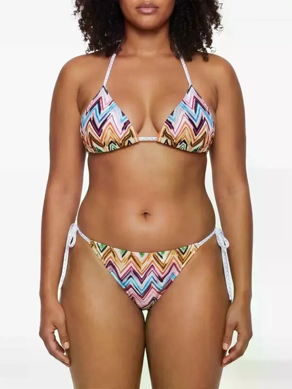 Missoni Zigzag-pattern Bikini Set - Pink