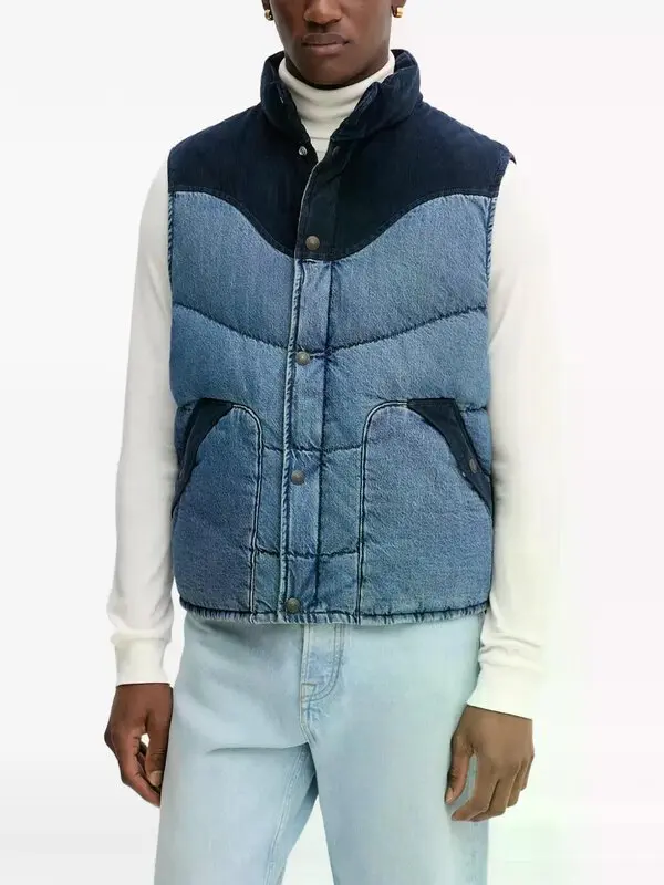 LEVI'S Denim Quilted Gilet - Blue