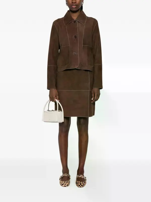 P.a.r.o.s.h Minuetto Mini Skirt - Brown