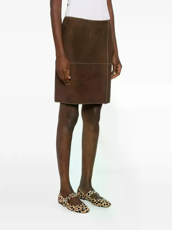 P.a.r.o.s.h Minuetto Mini Skirt - Brown