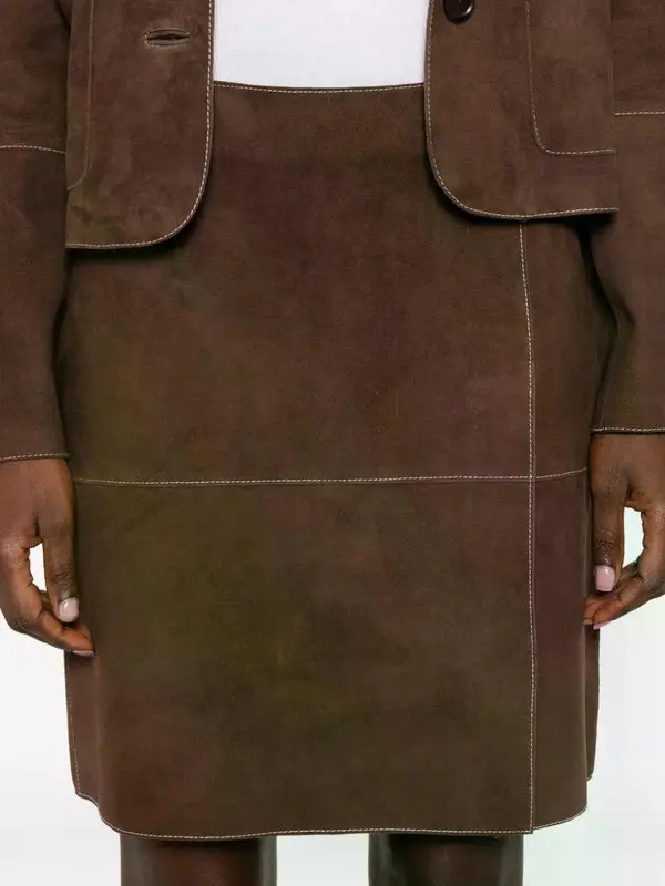 P.a.r.o.s.h Minuetto Mini Skirt - Brown