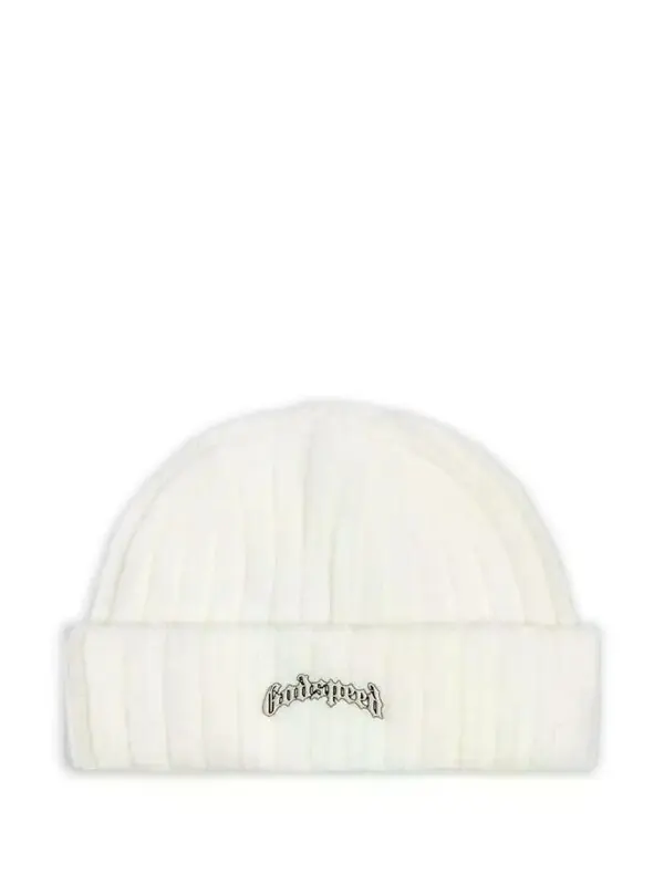 GODSPEED Logo-embroidered Beanie - White