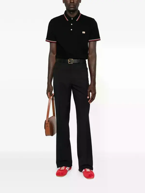 Valentino Garavani Cotton Piqué Polo Shirt With Vlogo Patch