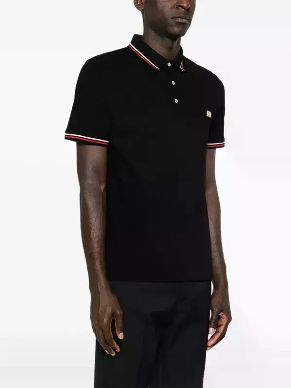 Valentino Garavani Cotton Piqué Polo Shirt With Vlogo Patch