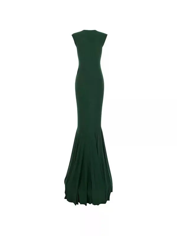 Norma Kamali V-neck Ruched Gown