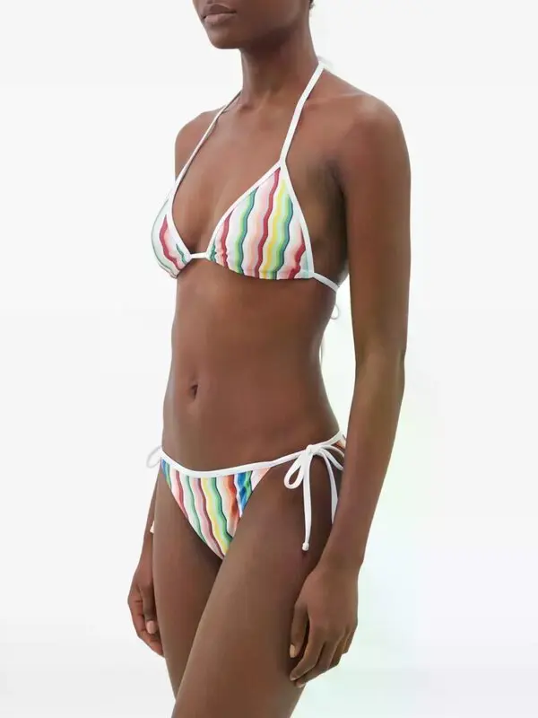 Missoni Striped Tie-side Bikini - White