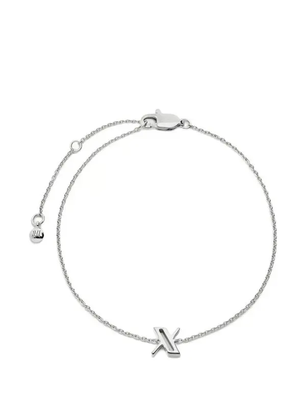 Monica Vinader Initial X Chain Bracelet - Silver
