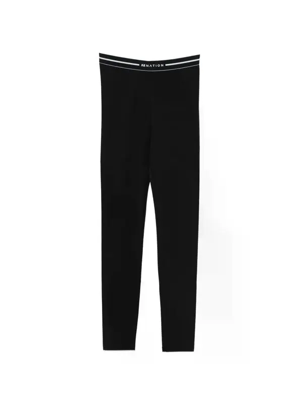 P.E Nation Avant Logo-waistband Leggings - Black