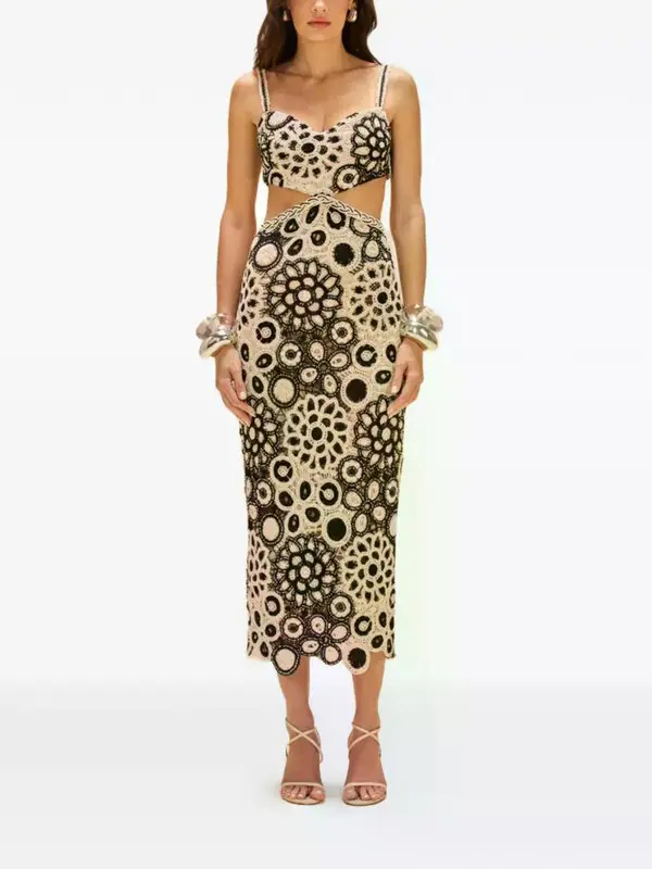 knee length dresses for ladies Patbo | Crochet Midi Dress | M main image 1