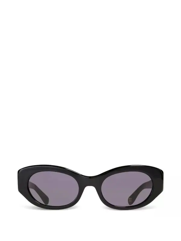 GANNI X Ace & Tate Dakota Oval-frame Sunglasses - Black